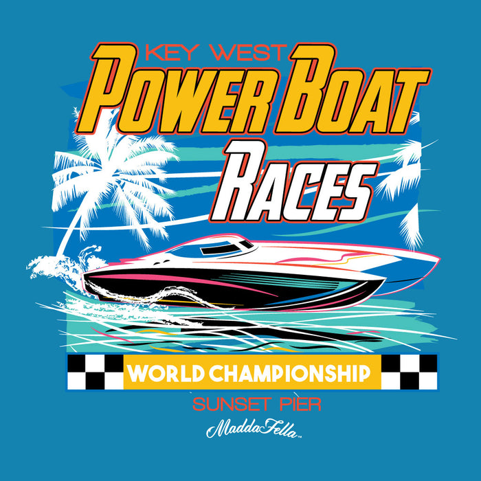 Key West Power Boat Races Women's V-Neck | Madda Fella